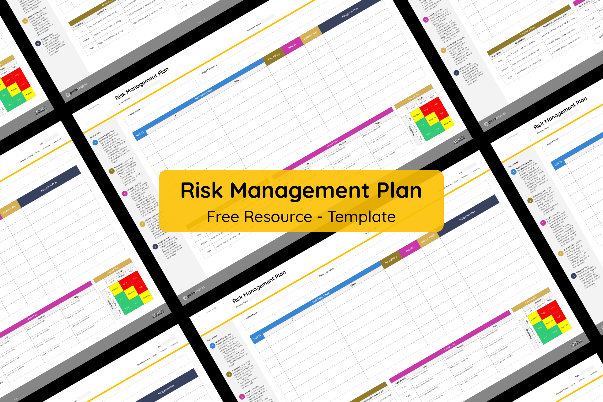 Plantilla de Gestión de Riesgos | Genialprojects